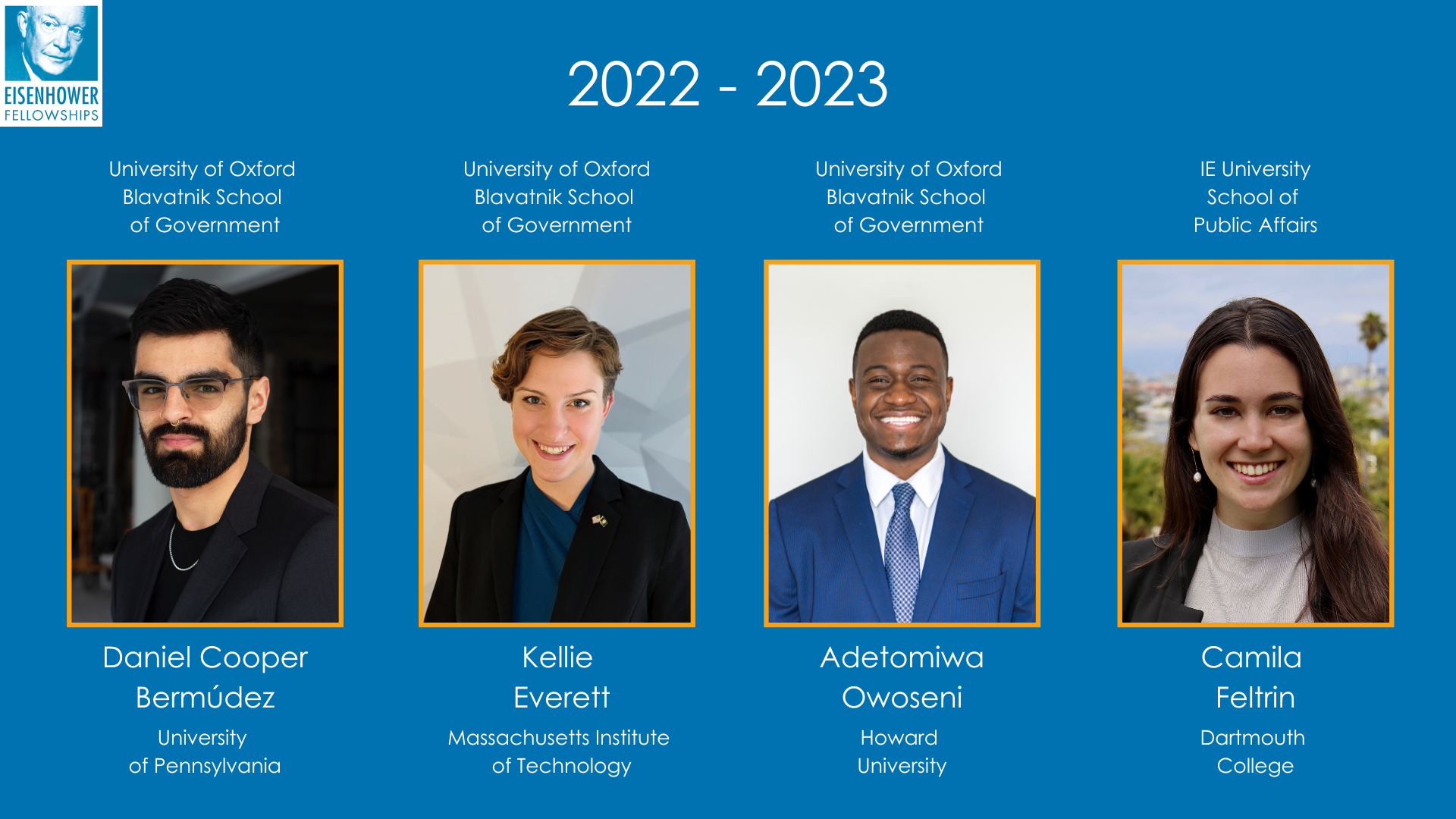 Eisenhower Fellowships Selects 2023 Eisenhower Global Scholars ...