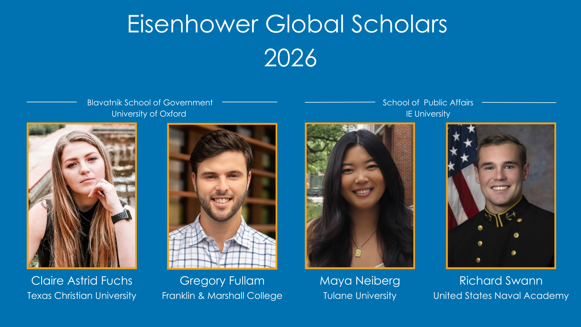 Eisenhower Fellowships Names 2026 Global Scholars - Eisenhower Fellowships